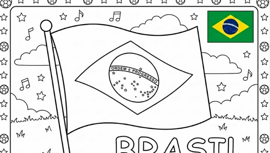Livro de Colorir – Bandeiras dos Países | Especial Copa 2026 – Prô Karin